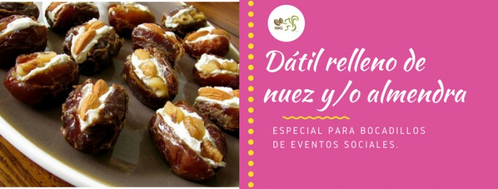 Dátiles rellenos de queso, nueces y almendras - REMANU